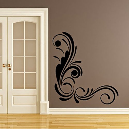 Buy DeStudio Floral Corner Flowers Home Art Decor Removable Vinyl Room ...