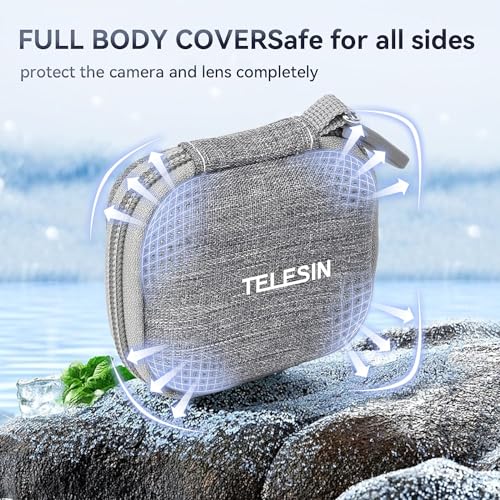 TELESIN Protective Hard Case with Flocked Lining Full Surround ...