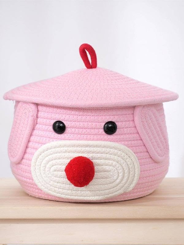 Superfine Cute Baby Bear Handmade Jute Cotton Thread Rope Basket ...