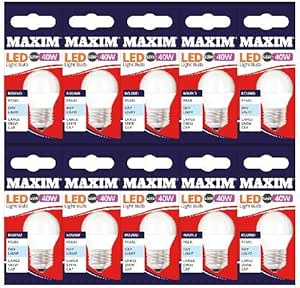 Maxim LED Round Edison Screw (Daylight White) - 6watt (40watt) - 470 ...