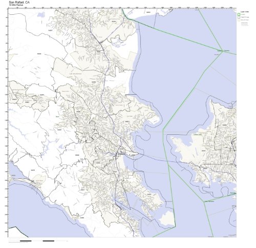 San Rafael, CA ZIP Code Map Not Laminated: Amazon.com: Office Products