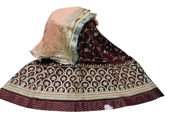 Buy Rajputi Poshak (Brown (Peach Odhani)) at Amazon.in