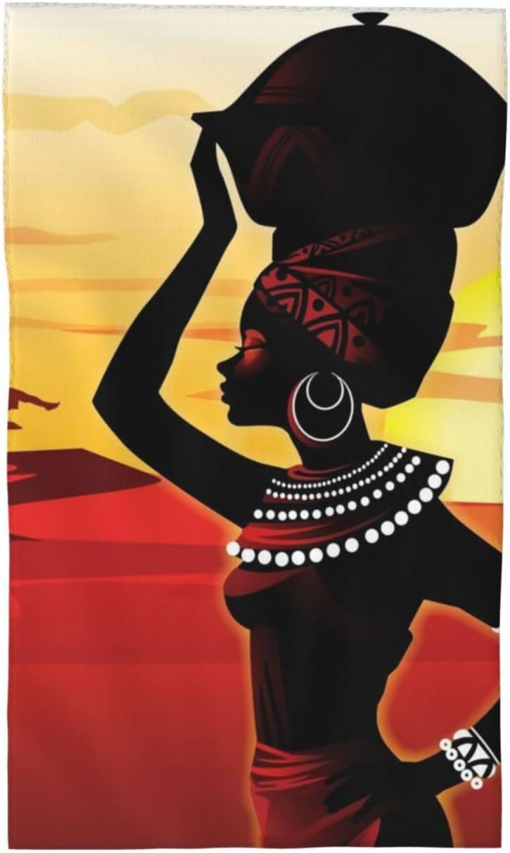 Amazon.com: DJTRRF African Women Bathroom Towels Absorbent Compact ...