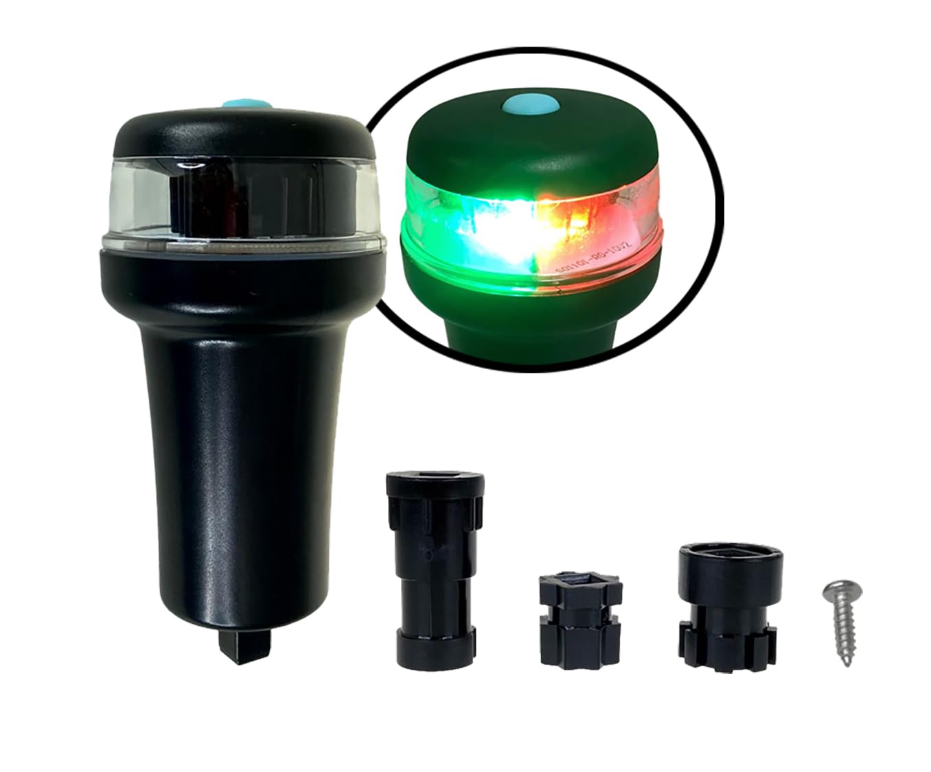 Amazon.com: Pactrade Marine Black Housing Navigation Light LED 3 AA ...