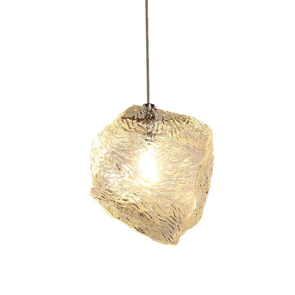 Mini Glass Cube Pendant Light 12 Light Extra Small Spiral Crystal