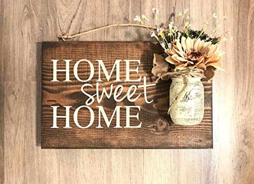 Amazon.com: Welcome Wood Signs with Quotes Home Sweet Home 12 x 18 x 5 ...
