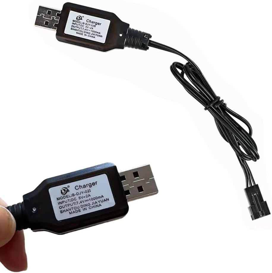 Rc Car Charger, 7.4v Usb Charging Cable, Rc Battery Charger with Jst Sm-3p Connector, Lipo ...