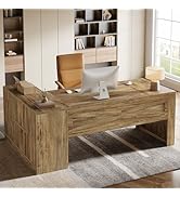 Amazon.com: Tribesigns 63-inch Executive Desk, Large Office Computer ...