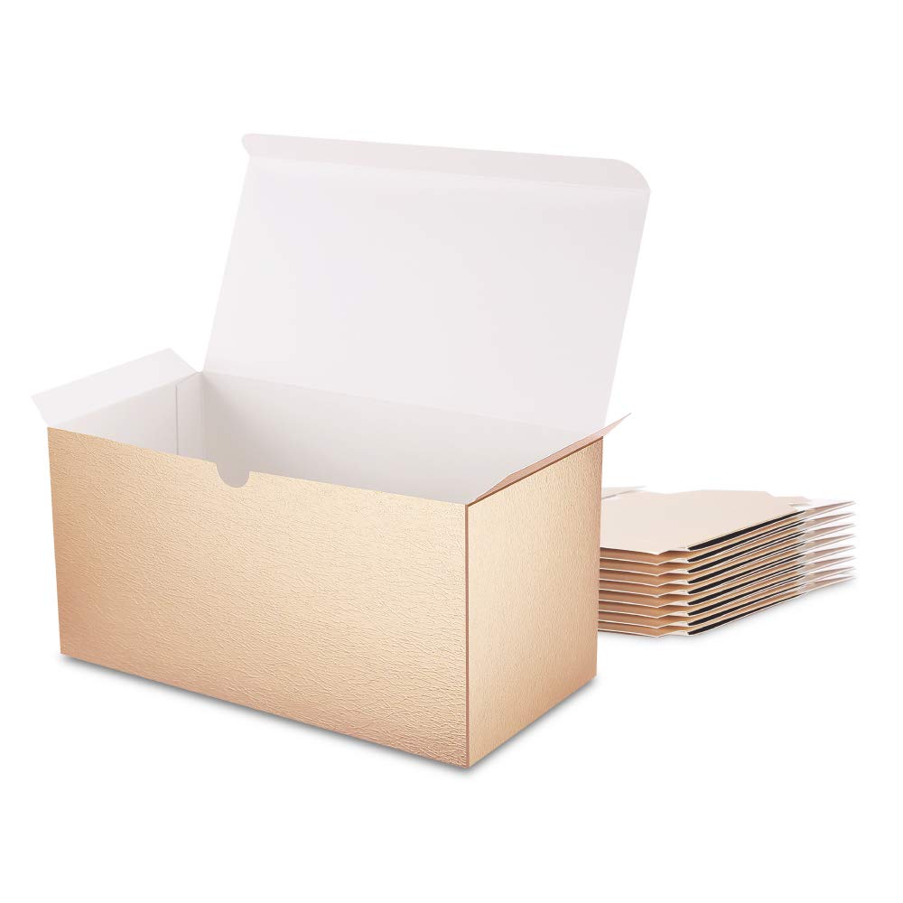 Buy MALICPLUS 10 Champangne Gold Gift Boxes 9x4.5x4.5 Inches Premium ...
