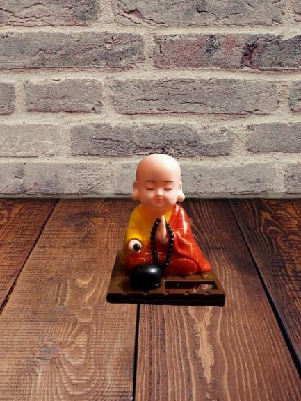 Buy Moving Head & Hand Solar Meditating Buddha Monk Feng Shui Items for ...