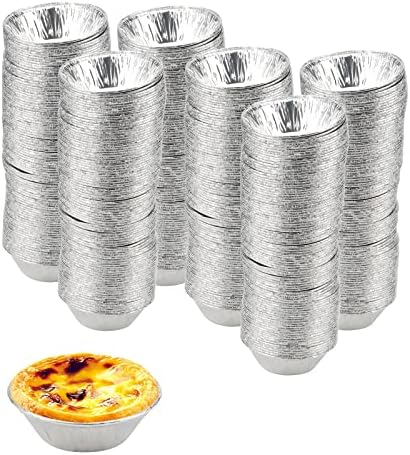 JAPCHET 300 PCS Foil Tart Cases, Egg Tart Cases, Mince Pie Foil Cases ...