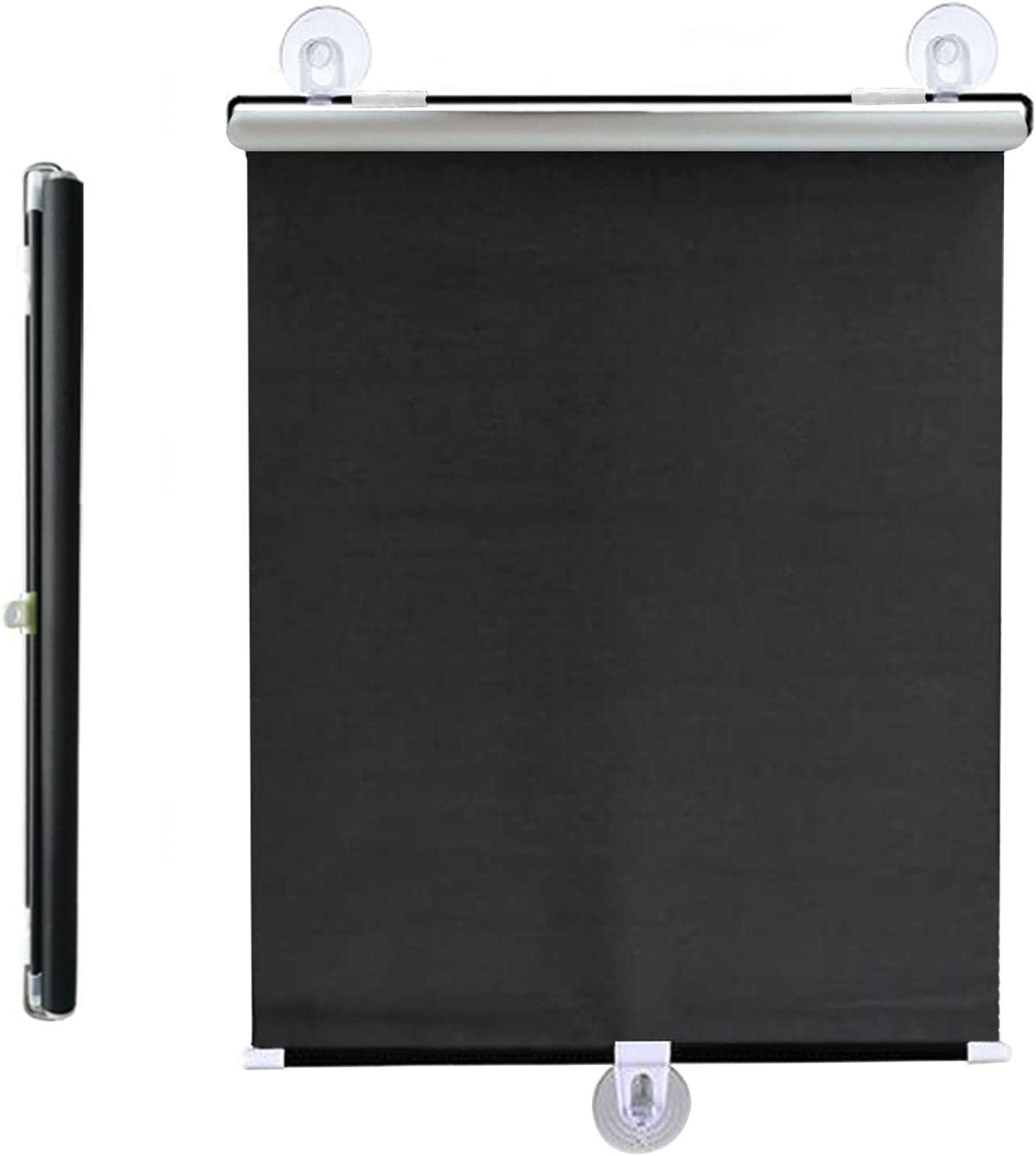 Suction cup roller blinds no drilling,blackout curtains,automatic retractable roller shades ...