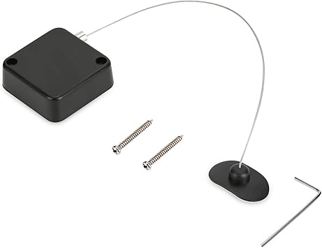 Ginfirm Retractable Cable Lock with Double-Sided Adhesive, Remote ...