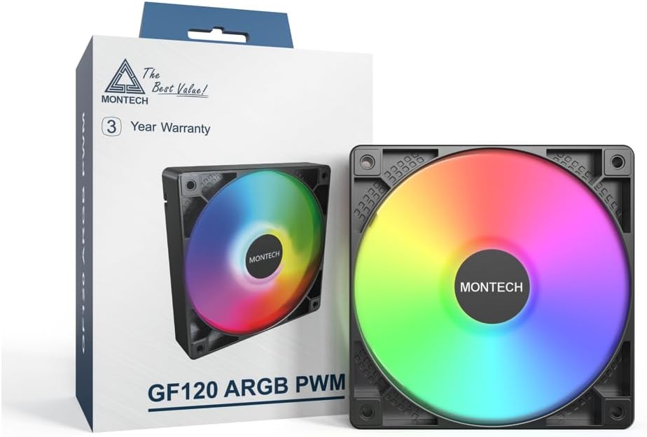 Amazon.com: MONTECH RX 120MM - PWM Reverse Fan - Silent Performance ...