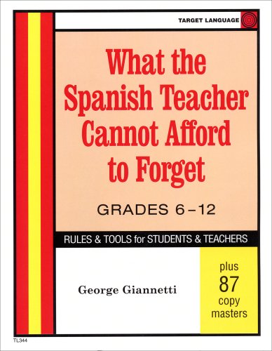 Amazon.com: What The Spanish Teacher Cannot Afford to Forget (Spanish ...