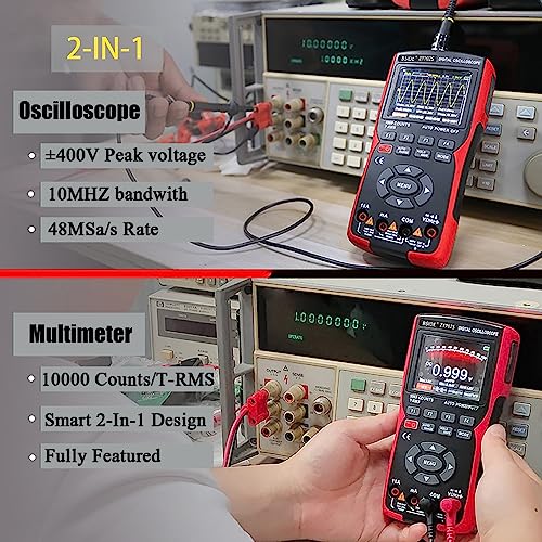BSIDE Digital multimeter with Oscilloscope 2 in 1 10Mhz Bandwidth 2.8 ...