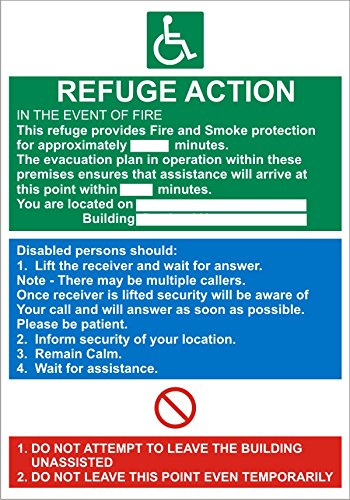 Seco Wheel Chair Pictogram, Refuge Action Sign, 200mm x 300mm – 1mm ...