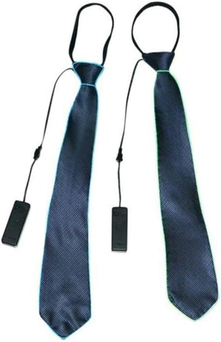 Healeved Led Light up Neckties Flashing Luminous Clip Ties Men for ...