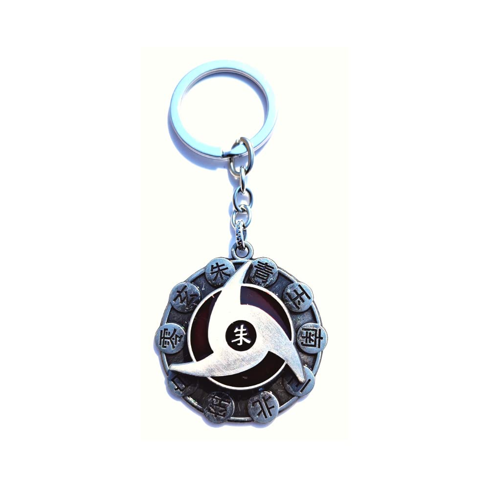 Buy Naruto Itachi Red Eye of Sharingan Rotating Metal Keychain Fidget ...