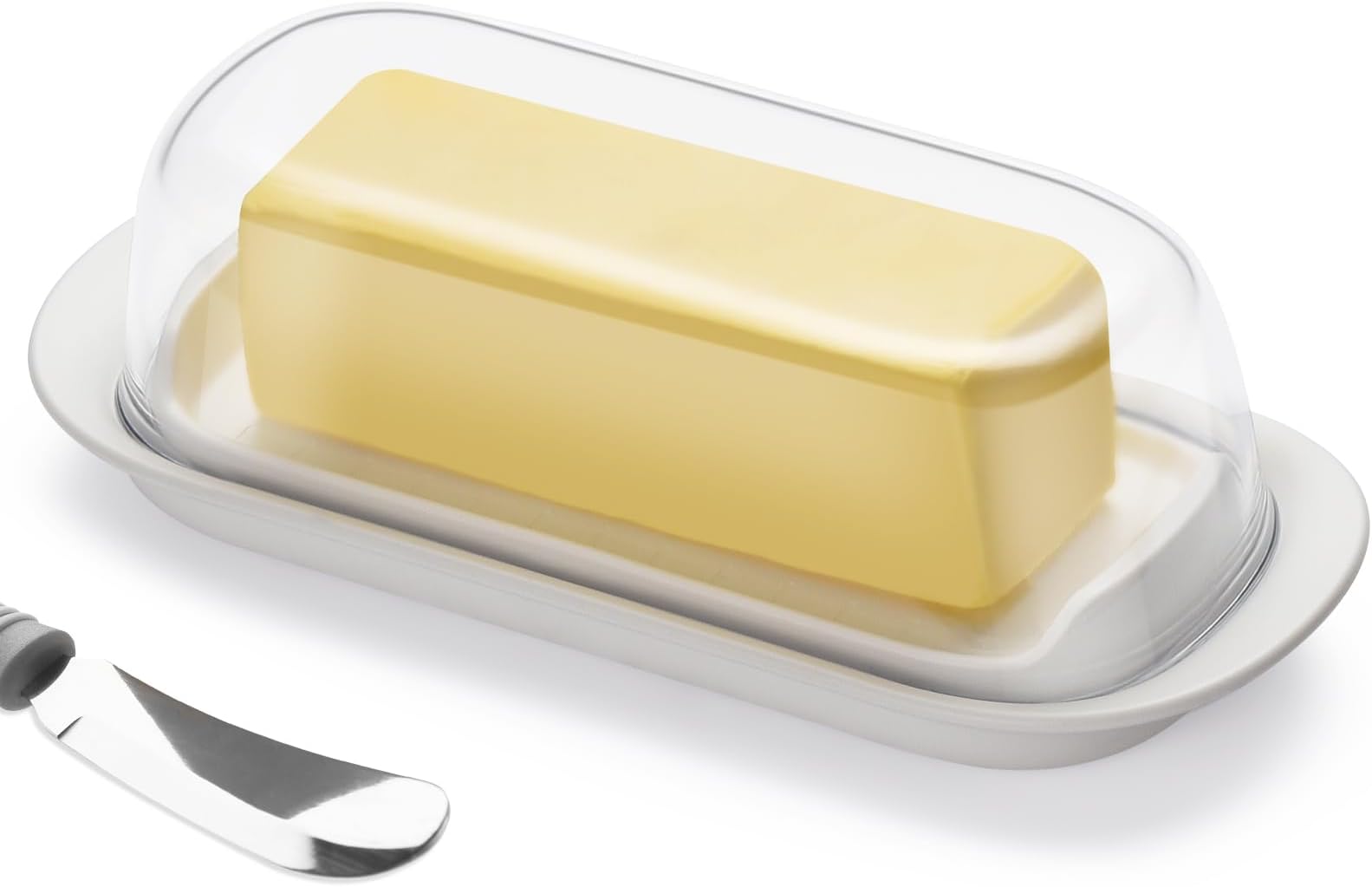 Amazon.com | Youngever Plastic Butter Keeper, Reusable Clear Butter ...