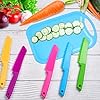 Amazon.com: Aemygo 20 Pcs Kids Knife Set with Cutting Board, Plastic ...