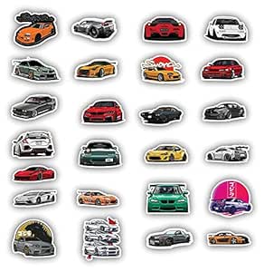 Aapki Marzi JDM Cars Laptop Stickers | Vinyl Stickers | 2.5 inches Each ...