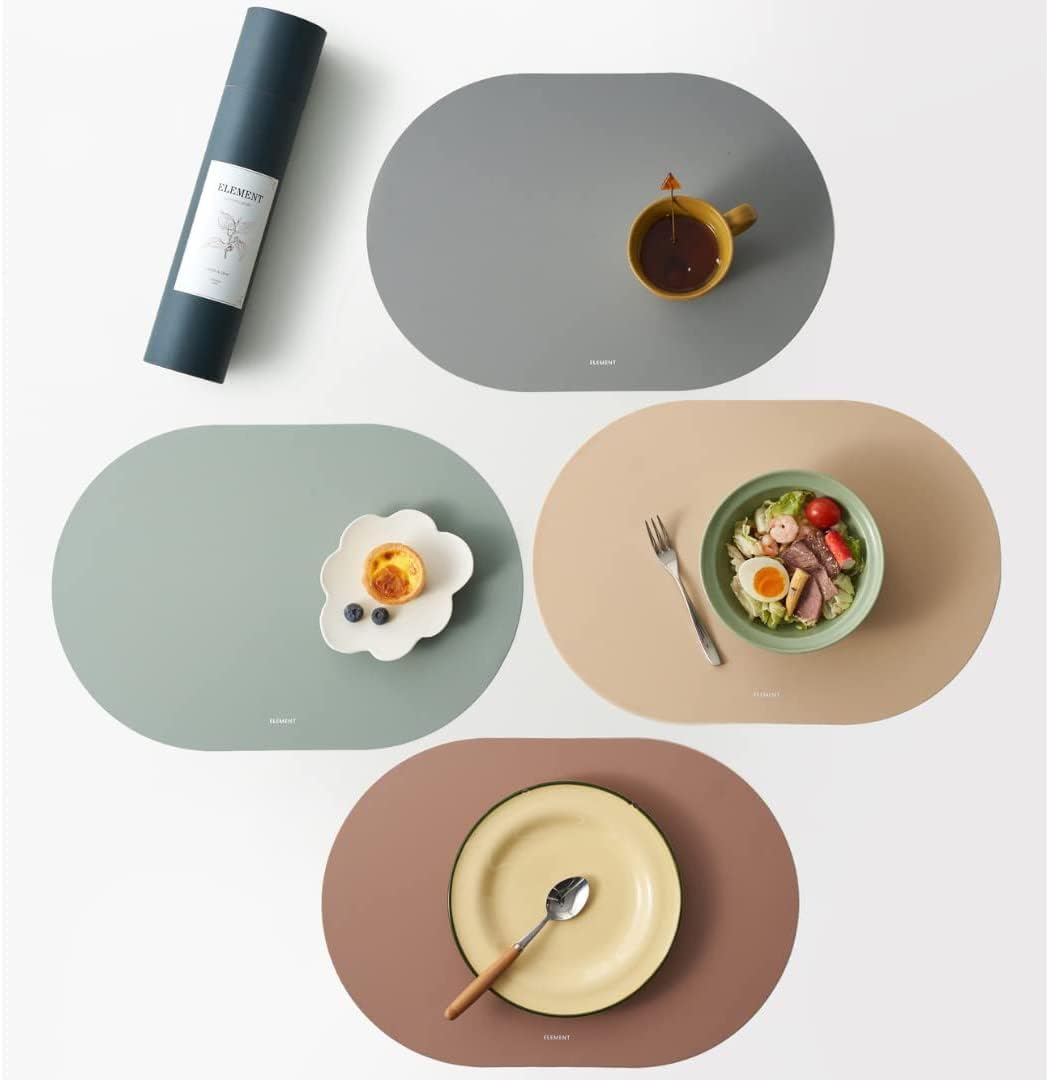 Amazon.com: Round Silicone Placemats Set of 4, 13.38" Thick European ...