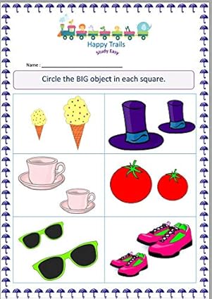 Happy Trails Maths & Skill based Worksheets (2 Sets) for Nursery, Pre ...