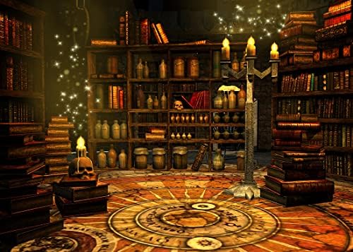 Amazon.com : BELECO 7x5ft Fabric Magical Wizard Study Room Backdrop for Photography Ancient ...