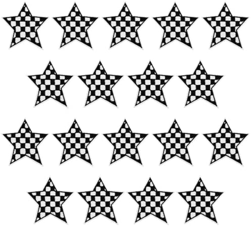 Amazon.com: 18pcs Checkered Star Iron On Patch, Simple and Stylish ...