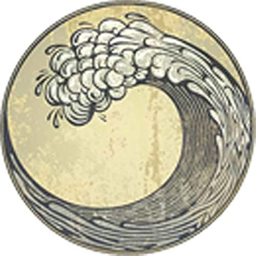 Amazon.com: Japanese Art Wave in Circle Crest Vinyl Decal Sticker Two ...