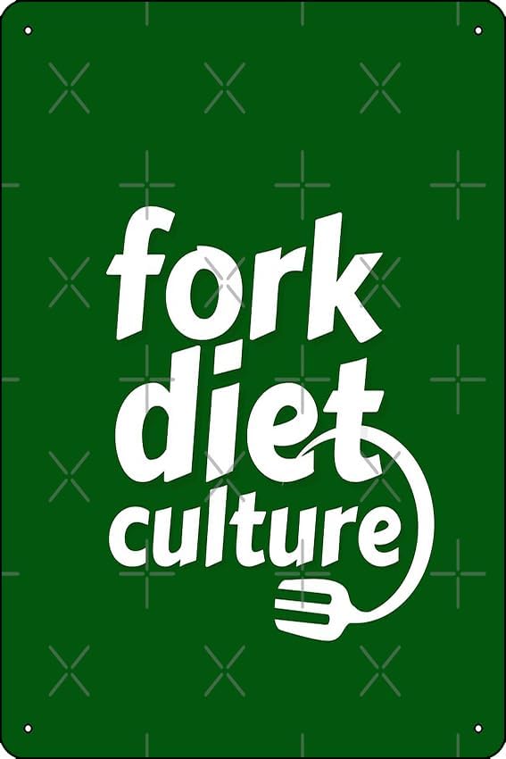 Amazon.com : eating disorder recovery fork diet culture Metal Print ...