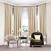 Amazon.com: Bay Window Curtain Rods, HOTOZON 1 Inch Heavy Duty Curtain ...