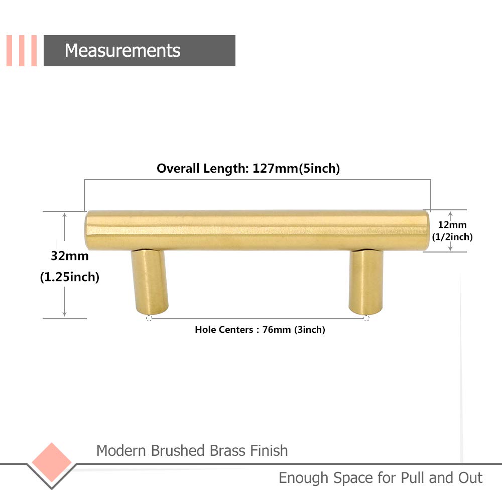 Snapklik.com : 12 Pack 3 Inch Drawer Pulls Kitchen Cabinet Handles ...