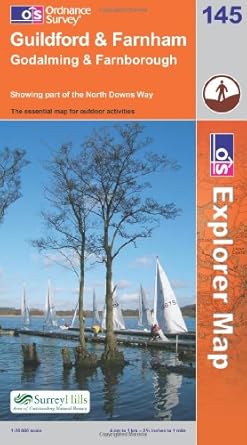 Guildford and Farnham: Sheet 145 (OS Explorer Map): Amazon.co.uk ...