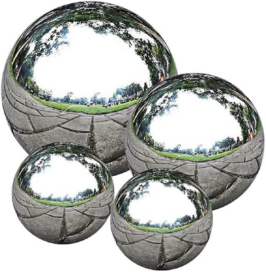 Zosenda Stainless Steel Gazing Ball, Mirror Polished Hollow Reflective ...