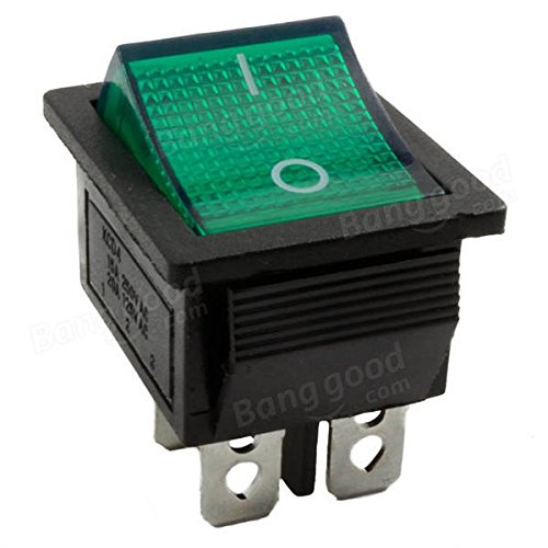 Generic 15A 250Vac 20A 125Vac Rectangle Switch 4 Pin On/Off Rocker ...