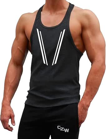 Amazon.com: Men's Workout Bodybuilding Weight Lifting Stringer Gym ...