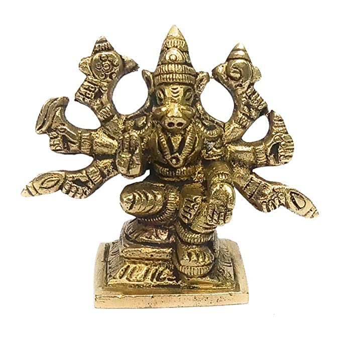 Buy Leo Traders Varaha Avatar Brass Statue (100g) (5.5 X 6.5 CM) | Lord ...
