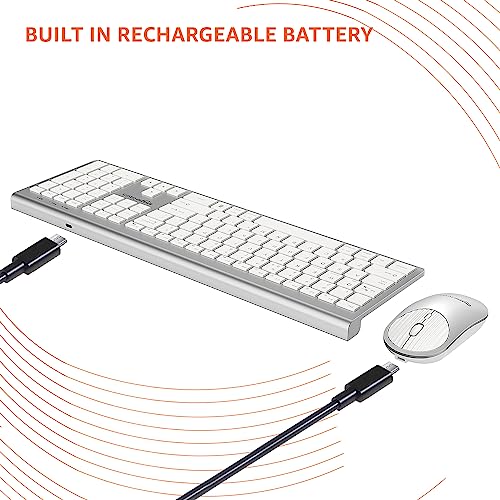 Amazon Basics Wireless Rechargeable Dual Connectivity Keyboard and ...