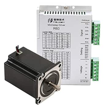 RTELLIGENT Nema 23 Stepper Motor and Driver Kit 2 Phase 3.0NM 57x57x100mm 8mm Shaft Step Motor ...