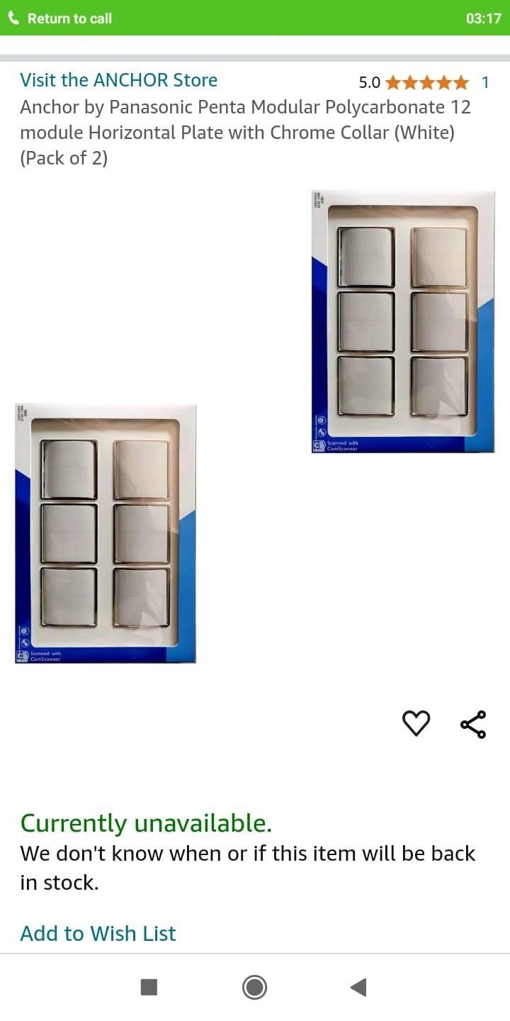 Anchor by Panasonic Penta Modular Polycarbonate 12 module Horizontal ...