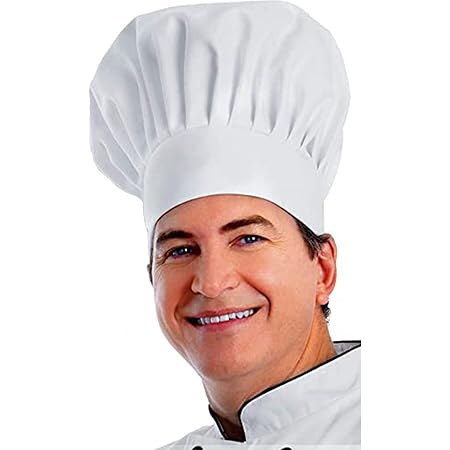 Amazon.com: Hyzrz Chef Hat Set of 6 PCS Pack Adult Adjustable Elastic ...