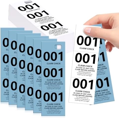 Amazon.com : 1000 Pcs Coat Check Tickets Bulk Paper Coat Room Tags Coat ...