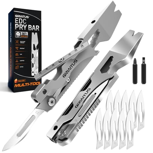 Amazon: Multitool Pry Tool with Small Pocket Knife EDC Pry Bar Bottle ...