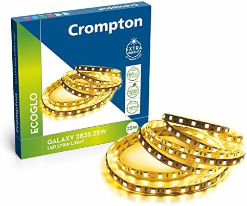 Buy Crompton 5 meter Strip Light Warm White 300 LEDs (Pack of 1 ...