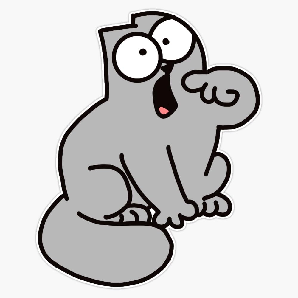 Amazon.com: Simon Cat Bumper Sticker Vinyl Decal 5" : Sports & Outdoors
