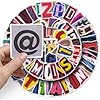 DKDDSSS 152 Pcs Vintage Letter Stickers, Letter Stickers, Mini Size ...