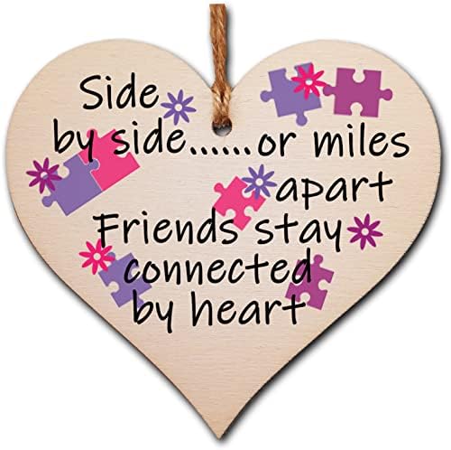 Heart Shaped Friendship Gift Plaque – Sentimental Wooden Hanging ...
