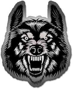 Amazon.com: Wolf Head Racing car Styling Vynil Car Sticker Decal ...